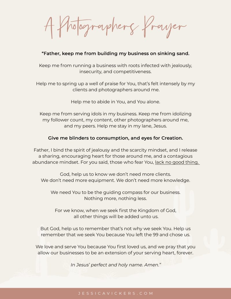 How To Stop Comparing Yourself To Other Photographers | jessicavickers.com