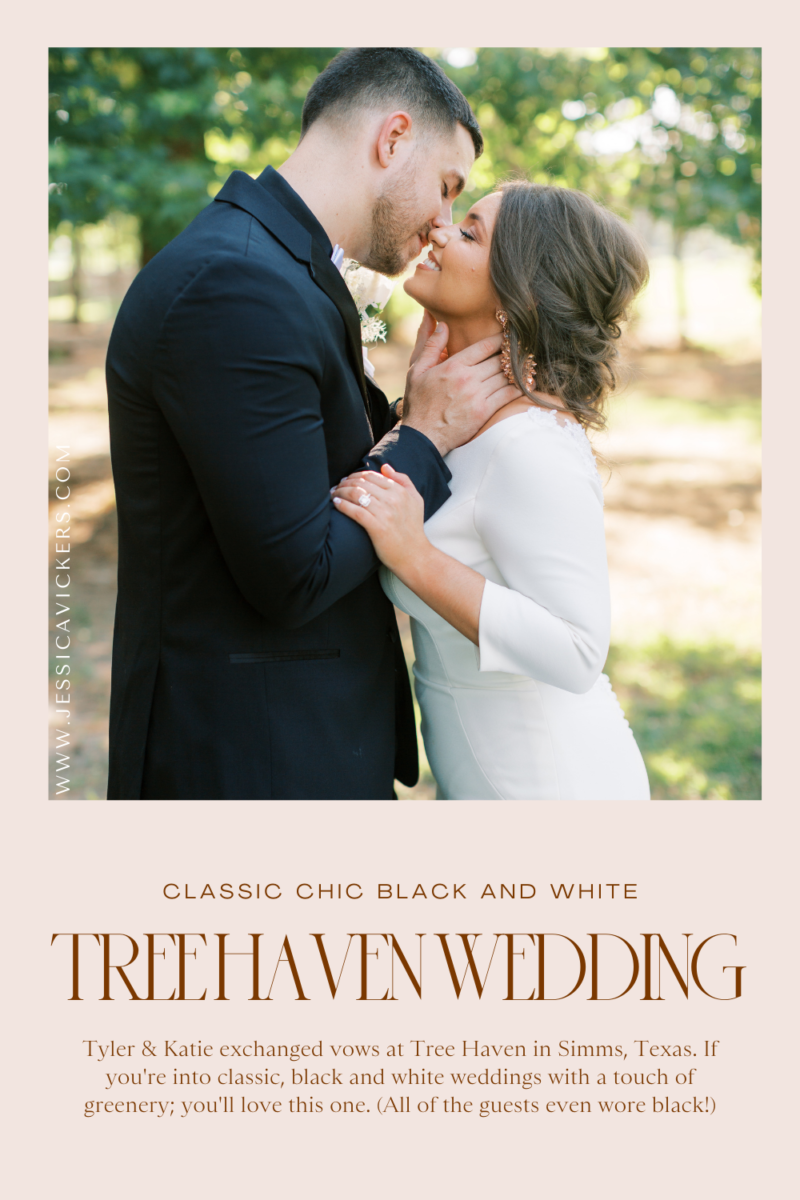 Classic Chic Black And White Tree Haven Wedding in Simms, Texas ...